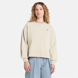 Sweatshirt Timberland "LUSH Lush Crew Sweatshirt", Damen, Gr. M, putty, Obermaterial: 100% Baumwolle, Sweatshirts Sweatshirt, f&uuml;r Erwachsene, sportlicher Stil