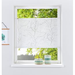 Plissee OTTO HOME, B:100cm H:130cm, wei&szlig;, Obermaterial: 70% Viskose, 30% Polyester, Badezimmer, Plissees, "Anna", transparentes &Auml;stemotiv,