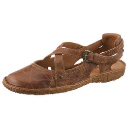 Sandale Josef Seibel "Rosalie 13", Damen, Gr. 40, beige (braun), Leder, used, Schuhe Sandale, Sommerschuh, Sandalette, Riemchensandale, im Used-Look