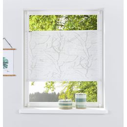 Plissee OTTO HOME, B:110cm H:130cm, wei&szlig;, Obermaterial: 70% Viskose, 30% Polyester, Badezimmer, Plissees, "Anna", transparentes &Auml;stemotiv,