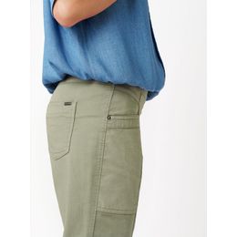 Toni Damen Stoffhose "Sue Joggpants 7/8"light khaki, Gr. 36, unifarben, Web, Obermaterial: 77% Baumwolle, 20% Polyamid, 3% Elasthan, Hosen, mit