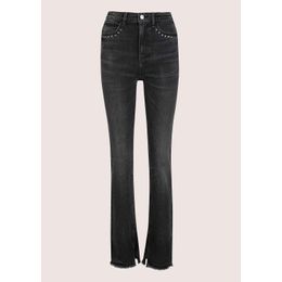 Madeleine Mode MADELEINE Damen Regular-fit-Jeans "Jeans Schlanke Five-Pocket-Jeans", schwarz, Gr. 18, Obermaterial: 99% Baumwolle CO. 1% Elasthan EL., Jeans