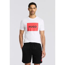 Hugo Herren T-Shirt "Dulive", wei&szlig;, Gr. XL, unifarben, Single Jersey, Obermaterial: 100% Baumwolle, Shirts, Rundhalsausschnitt, Regular Fit, Basic