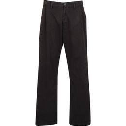 Urban Classics Herren Stoffhose "Urban Classics Pleated Twill Pants", schwarz, Gr. 30, unifarben, 100% Baumwolle, Hosen