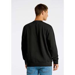 LINDBERGH Herren Sweatshirt "Sweatshirt Relaxed Fit", schwarz, Gr. M, unifarben, Obermaterial: 85% Baumwolle, 15% Polyester, Sweatshirts