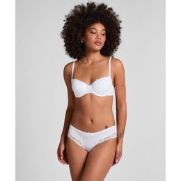 Hunkem&ouml;ller HUNKEM&Ouml;LLER Damen Slip "Secret Lace Brief", Gr. M, wei&szlig;, 56% Polyester, 34% Polyamid, 10% Elasthan, Unterhosen