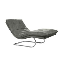 Relaxliege W.Schillig "daily dreams", grau (grau s37), B:75cm H:91cm T:170cm, Stoff S37 (100% Polyester), Sofas, Relaxliege, in Waffelkissen-Optik, wahlweise mit Motor, Freischwingergestell