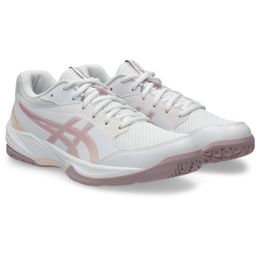 Hallenschuh asics "GEL-TASK 4", Damen, Gr. 43,5, wei&szlig;, morganite, Textil, Schuhe Hallenschuh