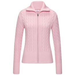 Strickjacke Lascana, Herren, Gr. 44/46, ros&eacute;, Strick, Obermaterial: 50% Baumwolle, 50% Polyacryl, unifarben, figurumspielend h&uuml;ftlang, Strickjacken Strickjacke, Topseller