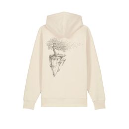 Life-tree Pullover 'Organic Fairwear Hoodie Unisex Natural Raw Maple Island' Damen Gr&ouml;&szlig;e L beige