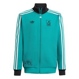 adidas originals Sportsweatjacke 'FC Liverpool Terrace Icons' Jungen Gr&ouml;&szlig;e 176 t&uuml;rkis / schwarz / wei&szlig;