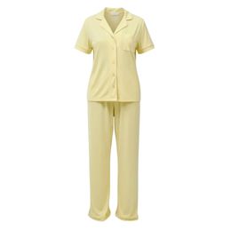 Loungeable Pyjama Damen Gr&ouml;&szlig;e M gelb Winterkleid