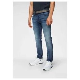 Jack & Jones Slim-fit-Jeans JACK & JONES "JJIGLENN JJICON JJ 619 50SPS NOOS", Herren, Gr. 31, L&auml;nge 30, blau (mid, blau, used), Denim/Jeans, Obermaterial: 92% Baumwolle, 8% Elasthan, Abriebeffekte, slim fit lang, Jeans Slim-fit-Jeans, Baumwollmischung, slim fit
