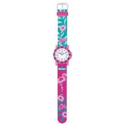 Quarzuhr Scout "The IT-Collection", bunt, Armbanduhren, Kinder, Quarzuhr, Armbanduhr, Kinderuhr, Lernuhr, M&auml;dchen, Blumen, Flamingo, Geschenk