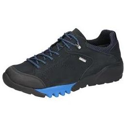 Waldl&auml;ufer Trekkingschuh WALDL&Auml;UFER "H-Fritz", Herren, Gr. 8,5, schwarz (nachtblau, schwarz), Gummi, Nubukleder, Textil, kontrastfarbene Details, Schuhe Trekkingschuh, Freizeitschuh, Outdoorschuh, Sneaker mit TEX-Ausstattung, H-Weite