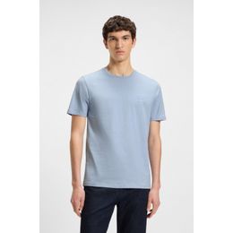 T-Shirt BOSS Orange "Tales", Herren, Gr. XXL, blau (open blau470), Web, Obermaterial: 100% Baumwolle, Basic normal, Rundhals, eng eingefasste Kante, Shirts T-Shirt, mit BOSS Stickerei auf der Brust