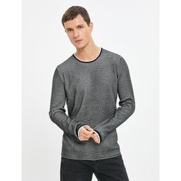 KOTON Sweatshirt Herren Gr&ouml;&szlig;e S schwarz / wei&szlig;