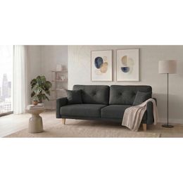 Home Affaire 3-Sitzer &raquo;TRIPLO optionale Schlafsofa mit Bettkasten, Ma&szlig;e B/T/H: 215/100/89 cm&laquo; Wahlweise Bettfunktion - Liegefl&auml;che 145x191 cm, R&uuml;cken-