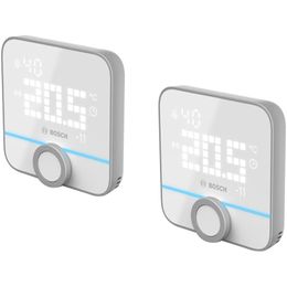Bosch Raumthermostat &raquo;II (230V) 2erSet&laquo; 2 Stk. tlg. wei&szlig; Kunststoff Steuerbar &uuml;ber individuelle Zeitprogramme je Wochentag &ndash; und dabei spontan 