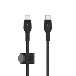Belkin USB-Kabel &raquo;BoostCharge PRO Flex USB-C/USB-C Kabel bis 60W 3m&laquo; USB Typ C USB-C 300 cm Mittels integrierter Kabellasche und magnetischem Kabelmanagement