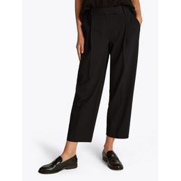 Webhose Tommy Hilfiger "Low Normal Waist Bi-Stretch", Damen, Gr. 34, N-Gr, schwarz, Web, Obermaterial: 65% Polyester, 28% Viskose, 7% Elasthan, unifarben, gerade, unten schmal kn&ouml;chelfrei, Hosen, G&uuml;rtelschlaufe, elastisch, pflegeleicht b&uuml;gelfrei, Business casual