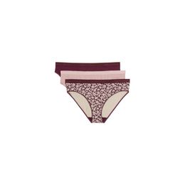 Marc O'Polo MARC O'POLO Damen H&uuml;ftslip "Essentials", Gr. Skirschrot, dunkles mauve, kirsch, print, Obermaterial: 95% Baumwolle, 5% Elasthan, Unterhosen,