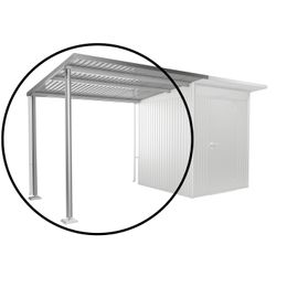 Ger&auml;tehaus-Anbaudach BioHort "f&uuml;r AvantGarde A1/A5 Gr. L verschiedene Farben", silber (silber, metallic), B:243cm H:218cm T:220cm, Gartenhaus-Anbaud&auml;cher