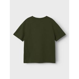 name it Jungen T-Shirt &raquo;NKMBRODY SS NREG TOP NOOS&laquo; mit dezentem 3D-Frontmotiv gr&uuml;n 122 (128)