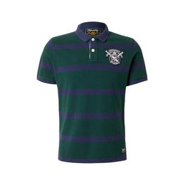 Superdry & Co Poloshirt Herren Gr&ouml;&szlig;e S dunkelgr&uuml;n / lila / wei&szlig;