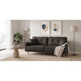 Home Affaire 3-Sitzer &raquo;TRIPLO optionale Schlafsofa mit Bettkasten, Ma&szlig;e B/T/H: 215/100/89 cm&laquo; Wahlweise Bettfunktion - Liegefl&auml;che 145x191 cm, R&uuml;cken-