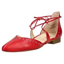 Ballerina Paul Green "Paul Green Ballerinas Glattleder", Damen, Gr. 40,5, rot, Glattleder, Schuhe Ballerina