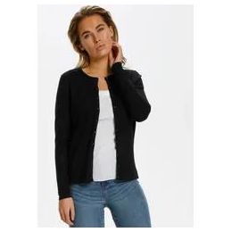 Strickjacke SAINT TROPEZ "A8661, MilaSZ R-Neck Cardigan", Damen, Gr. XL, schwarz, Strick, Obermaterial: 80% Viskose, 20% Polyamid, unifarben, regular fit normal, Rundhals, Strickjacken Strickjacke, Viskosemischung, Classic fit