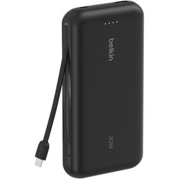 Belkin Powerbank &raquo;BOOST CHARGE 20K mit integriertem Kabel 20.000mAh&laquo; BOOST CHARGE Power Delivery Powerbank 20.000mAh, black schwarz Integriertes USB-C-Kabel