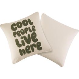 homsy by Ana Johnson Dekokissen &raquo;Ploufy&laquo; 100 % Baumwolle, edle 3D Stickerei, zweiseitiges Design, ohne F&uuml;llung Baumwolle