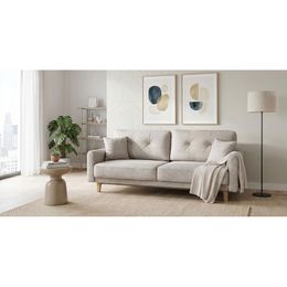 Home Affaire 3-Sitzer &raquo;TRIPLO optionale Schlafsofa mit Bettkasten, Ma&szlig;e B/T/H: 215/100/89 cm&laquo; Wahlweise Bettfunktion - Liegefl&auml;che 145x191 cm, R&uuml;cken-