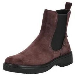 Stiefelette Legero "Legero Stiefelette Veloursleder", Damen, Gr. 37,5, rot, Veloursleder, Schuhe Stiefelette