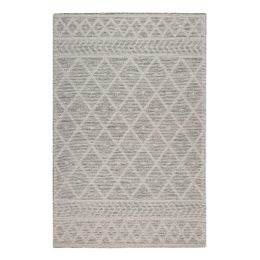 Teppich Esprit "Lia", wollwei&szlig;, B:80cm H:8mm L:150cm, Schurwolle, Teppiche, Teppich, Wollteppich, handgewebt, nat&uuml;rlich, modern, geometrisch