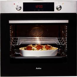 Amica Einbaubackofen "EBX 944 620 E", Energieeffizienz: A (A+++-D), silber (silberfarben), B:59,5cm H:59,5cm T:57,5cm, Back&ouml;fen, Viel Platz, hoher Komfort und einfache Reinigung beim Backen, Einbaubackofen
