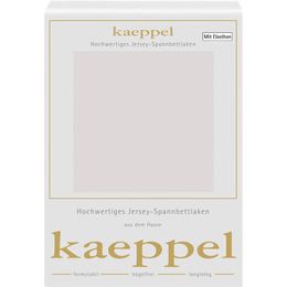 Kaeppel Spannbettlaken &raquo;Single Jersey Mako Elasthan&laquo; aus 97% Baumwolle und 3% Elasthan silber Jersey-Elasthan, Obermaterial: 97% Baumwolle, 3% Elasthan