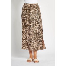 Zhrill Damen Midirock &raquo;ZHANUSHA&laquo; mit Leopard-Print - Animal-Print beige L