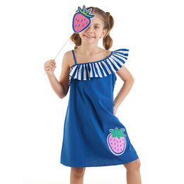 Denokids Kleid "Strawberry" in Blau - 69% | Gr&ouml;&szlig;e 116 | Kinderkleider