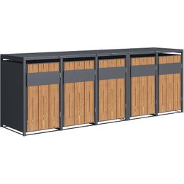 WESTMANN M&uuml;lltonnenbox &raquo;Varius 5&laquo; BxTxH: 330x80x116 cm, f&uuml;r 5x240 L M&uuml;lltonnen Stahl