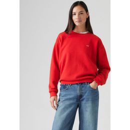 Levi's Levi's Damen Sweatshirt &raquo;EVERYDAY CREW SWEATSHIRT&laquo;, mit kleinem Logo auf der Brust rot XS (34)