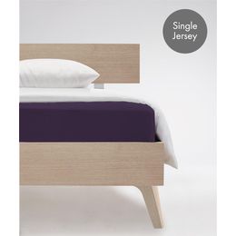 Spannbettlaken Fleuresse "Jenny C aus feinf&auml;digem Mako-Jersey", lila (lavendel), L:200cm, Mako-Jersey, Obermaterial: 100% Baumwolle, Bettlaken, Spannbettlaken, f&uuml;r Matratzen bis 23 cm H&ouml;he
