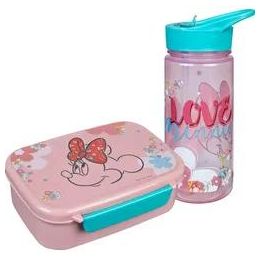 Lunchbox Scooli "Brotzeitdose & Trinkflasche, Minnie Mouse", Kinder, pink (minnie mouse), Lebensmittelaufbewahrungsbeh&auml;lter Lunchbox, mit Trinkflasche