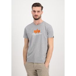 Alpha Industries Herren T-Shirt &raquo;Basic T-Shirt BL Rubber&laquo; grau XL