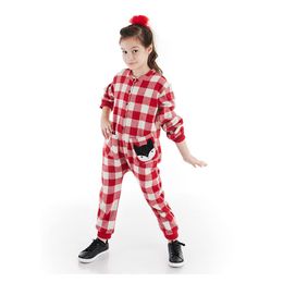 Denokids Jumpsuit "Fox" in Rot/ Wei&szlig; - 66% | Gr&ouml;&szlig;e 122 | Kinderhosen