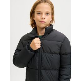 Jack & Jones Jack & Jones Junior Herren Steppjacke &raquo;JJMAZE PUFFER COLLAR JNR&laquo; ohne Kapuze schwarz 140