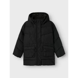 name it M&auml;dchen Steppjacke &raquo;NKFMEDOW03 JACKET LONG FO NOOS&laquo; mit Kapuze schwarz 164