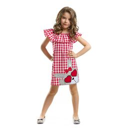 Denokids Kleid in Rot/ Wei&szlig; - 63% | Gr&ouml;&szlig;e 116 | Kinderkleider